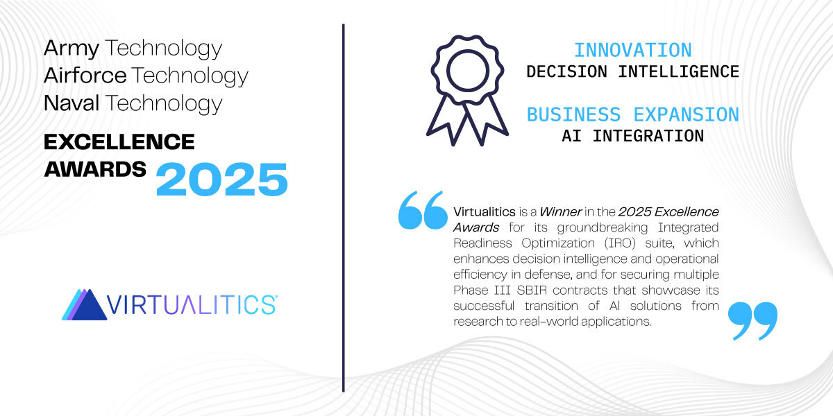 Virtualitics Wins 2025 Army, Airforce, and Naval Technology Excellence Awards - Virtualitics